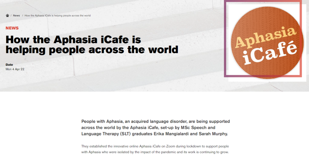 Aphasia iCafe – Support Group for People with Aphasia